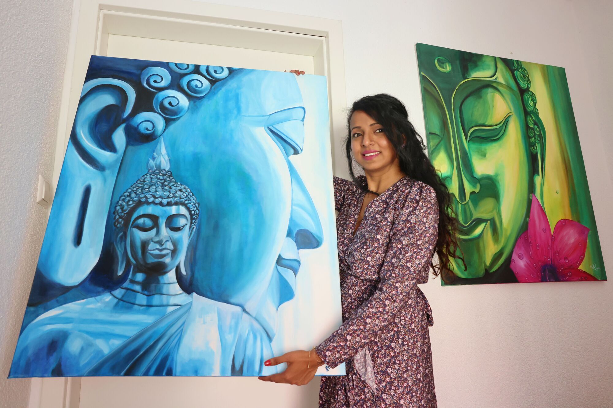 Reena Bhatt aus Winnenden lässt Buddha leuchten - Ausstellung in ...
