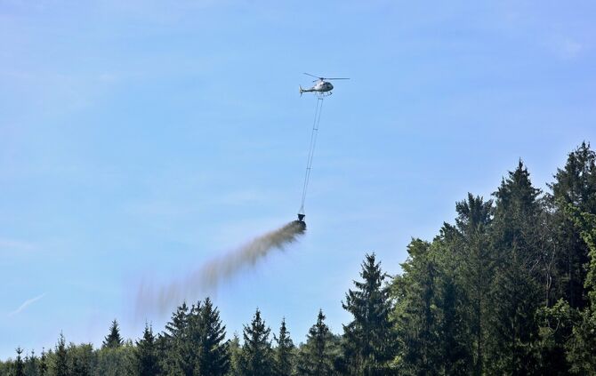 Abwürfe von Kalk per Hubschrauber bei Plüderhausen: Wie das dem Wald ...