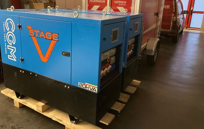 Zwei Notstromaggregate sichern die Versorgung der Feuerwehrhäuser in ...