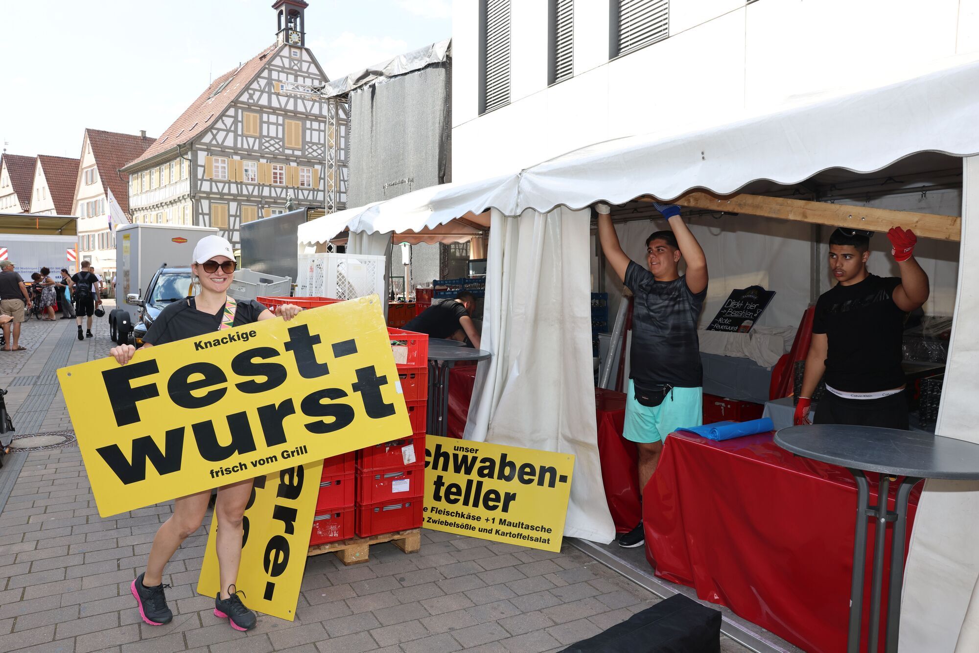 City-Treff in Winnenden: Vorfreude und knackige Versprechen beim Aufbau ...